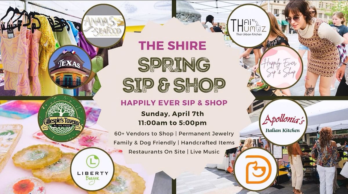 Spring Sip & Shop at The Shire – DFW Craft Shows