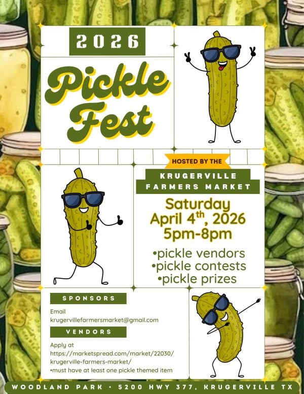 Pickle Fest 2026 hosted by the Krugerville Farmers Market – DFW Craft Shows
